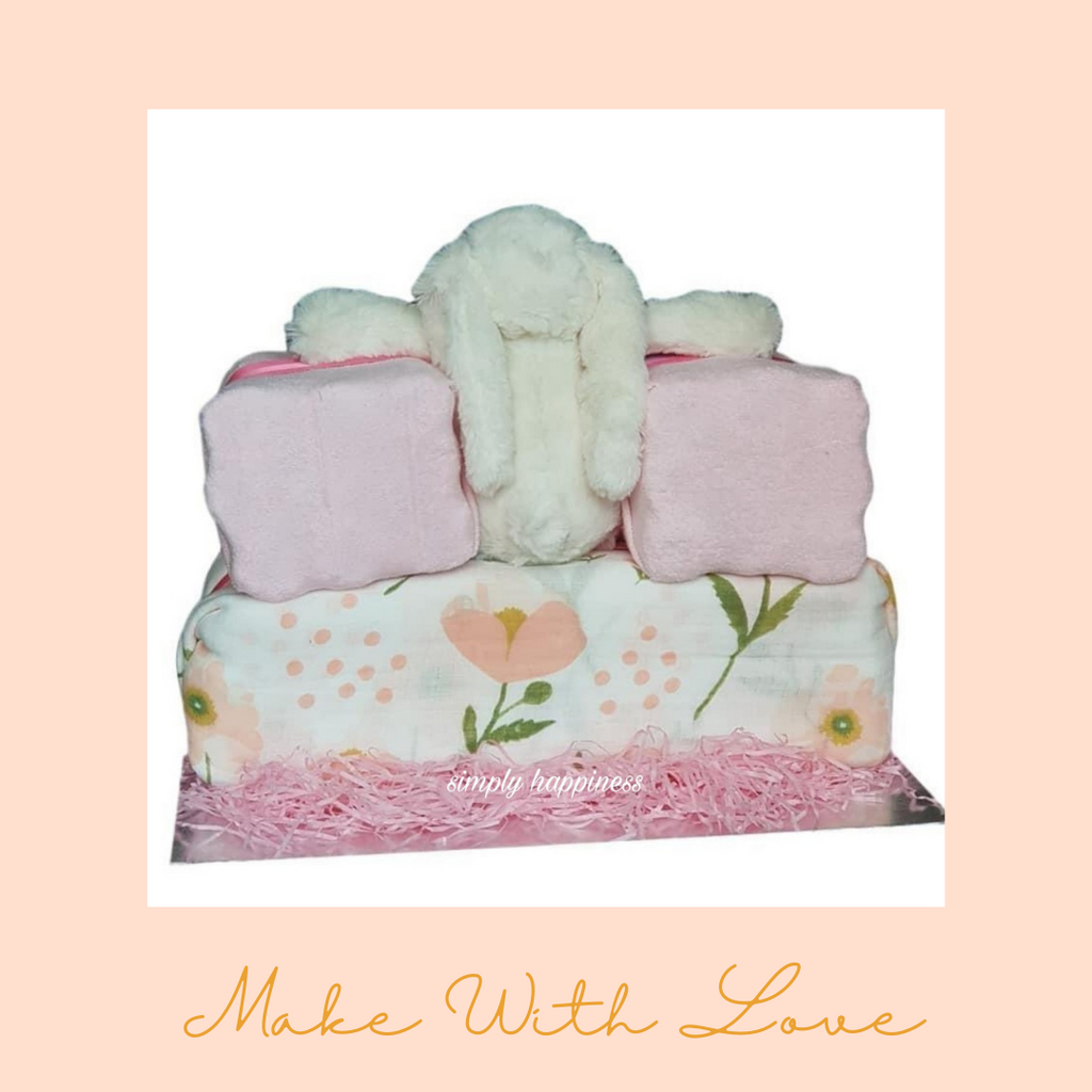 Name Block Pink Diaper Cake Gift Hamper Set – simplyhappiness